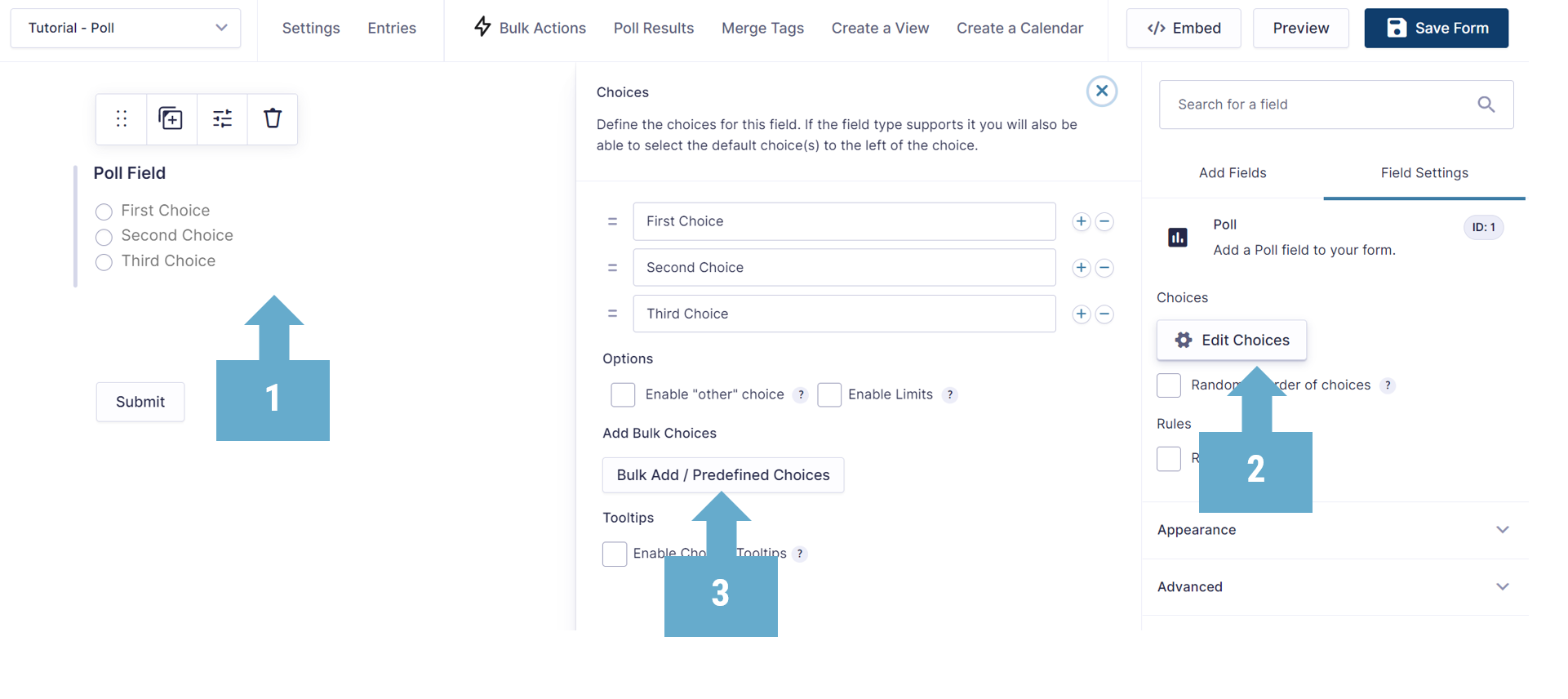Poll Field - Count - Documentation - GravityWP