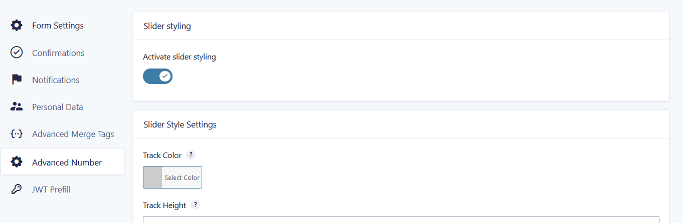 Styling The Range Slider Advanced Number Field Documentation