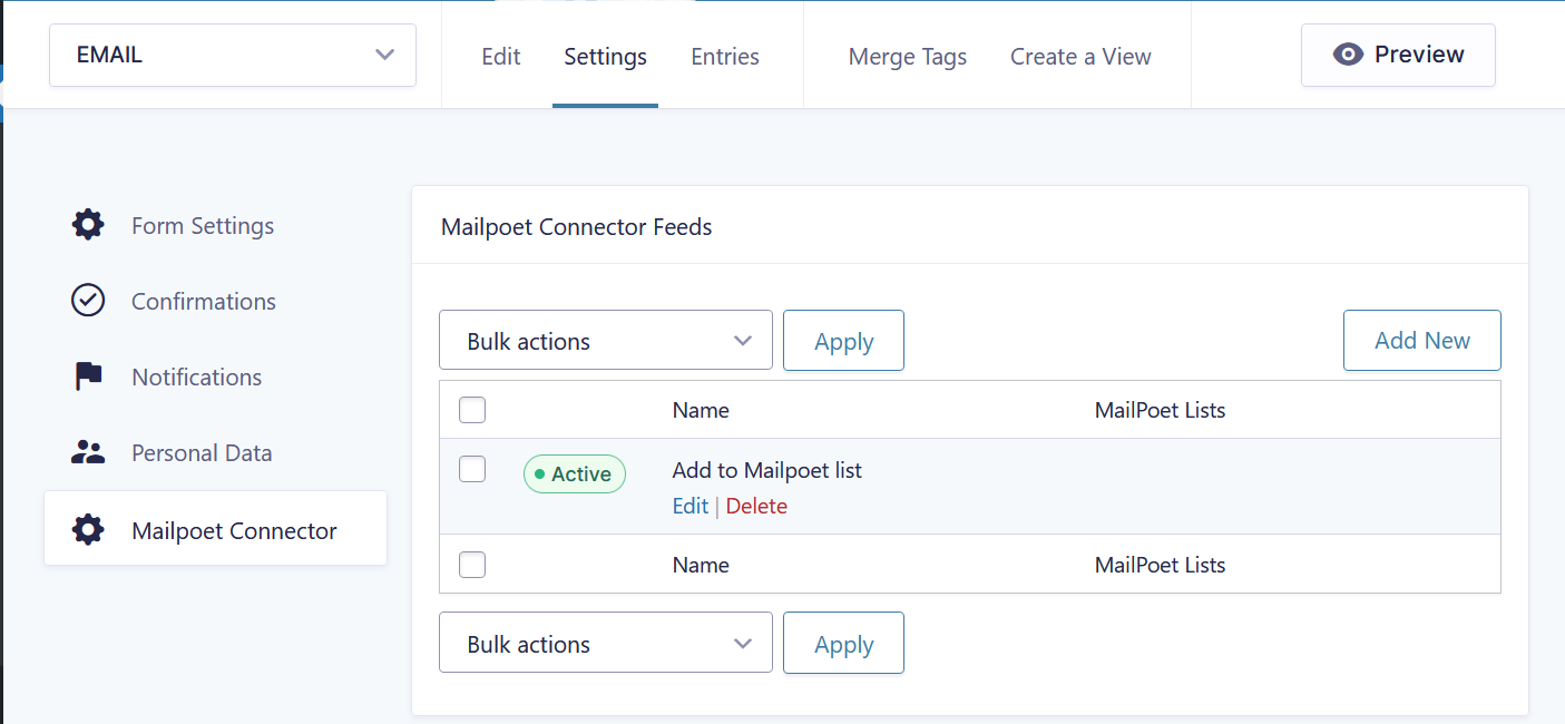 Connect your form to a MailPoet list - Connector for Gravity Forms and MailPoet - Documentation ...