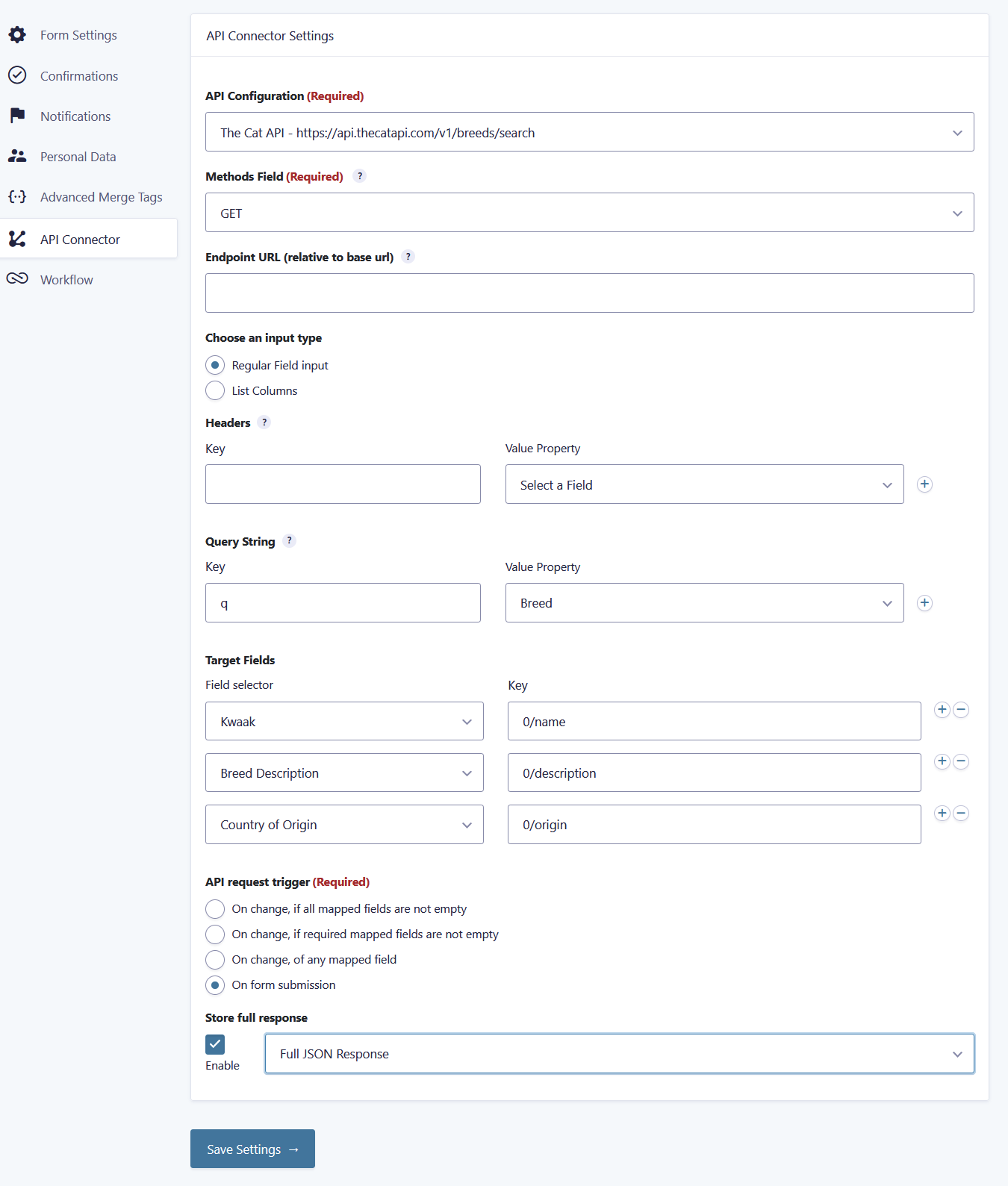 Gravity Forms API Connector – Connect Forms to External APIs